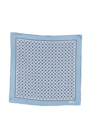 Brioni Printed Silk Pocket Square - Multicolor