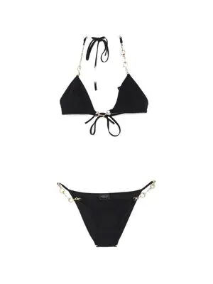 Gucci Hobrsebit Detail Triangle Bikini Set - Multicolor