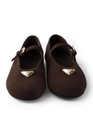 Prada Suede Ballerinas - Brown