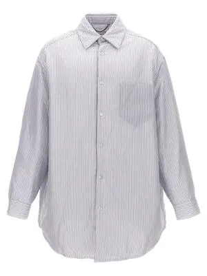 MAISON MARGIELA Striped Shirt Jacket - Blue