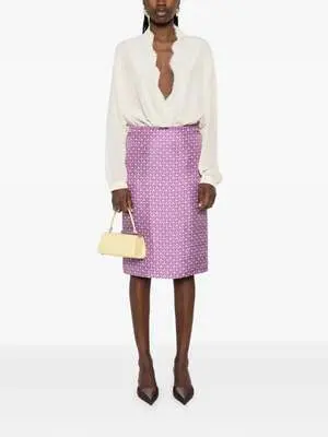 Gucci Horsebit Silk Skirt - Multicolor