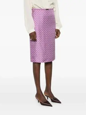 Gucci Horsebit Silk Skirt - Multicolor