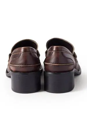 Miu Miu Deco Calfskin Loafers - Multicolor
