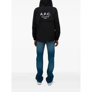 A.p.c. Hooded Windbreaker - Black