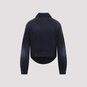 Balenciaga Curved Waistband Jacket - Blue