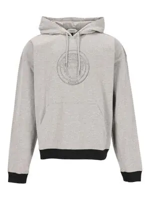 Versace Cotton Jersey Sweatshirt With Print - Gray