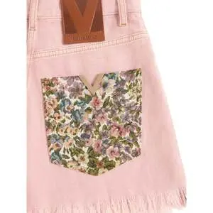 Valentino Garavani Denim Denim Shorts - Pink