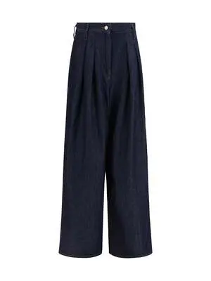 Dries Van Noten Wide-leg Jeans With Pleats - Blue