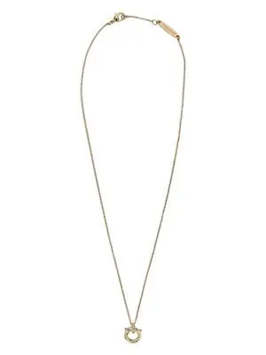 FERRAGAMO Collana Pendente Gancini Torchon - Silver