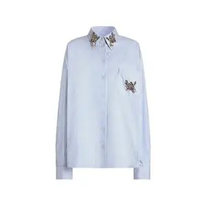 Dolce & Gabbana Striped Oversized Shirt - Blue