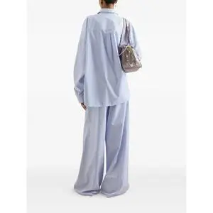 Dolce & Gabbana Striped Oversized Shirt - Blue