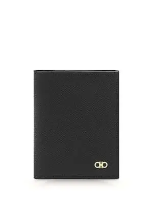 FERRAGAMO Micro Gancio Card Holder - Black