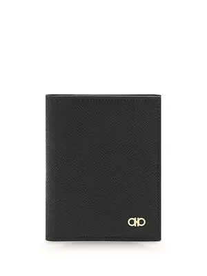 FERRAGAMO Micro Gancio Card Holder - Black