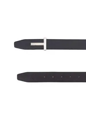 TOM FORD T-buckle Grained Leather Belt