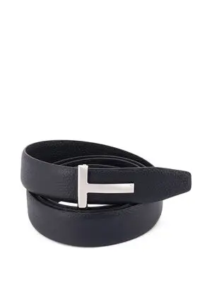 TOM FORD T-buckle Grained Leather Belt