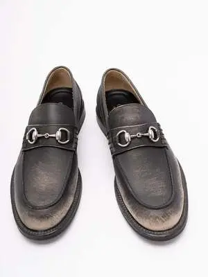 Gucci Leather Horsebit Loafers