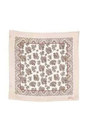 Brioni Printed Silk Pocket Square - Multicolor
