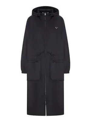 Prada Re-nylon Trench Coat With Hood
