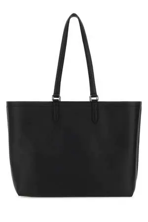 Fendi Back Leather Roma Shopping Bag - Black