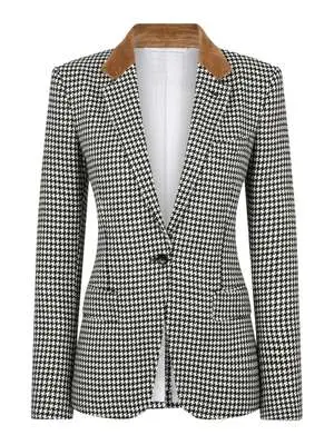 TOM FORD Boyfriend Jacket In Houndstooth Cashmere - Multicolor