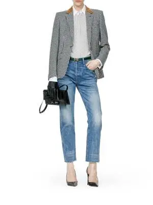 TOM FORD Boyfriend Jacket In Houndstooth Cashmere