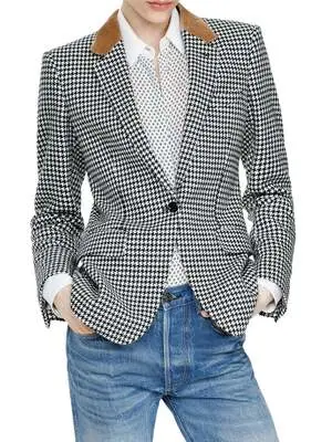 TOM FORD Boyfriend Jacket In Houndstooth Cashmere