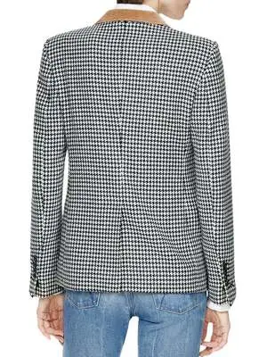 TOM FORD Boyfriend Jacket In Houndstooth Cashmere