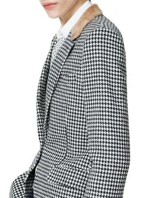 TOM FORD Boyfriend Jacket In Houndstooth Cashmere