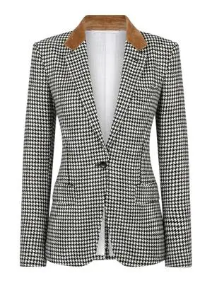 TOM FORD Boyfriend Jacket In Houndstooth Cashmere - Multicolor