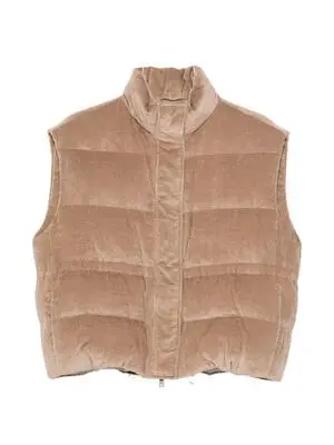 Brunello Cucinelli Corduroy Padded Down Vest - Multicolor