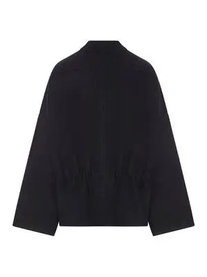 Rick Owens Wool Kimono Blouson With Belt - Black