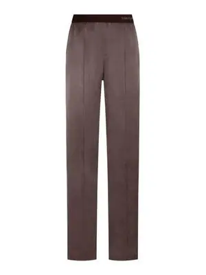 TOM FORD Peach-feel Silk Satin Pj Pants - Black
