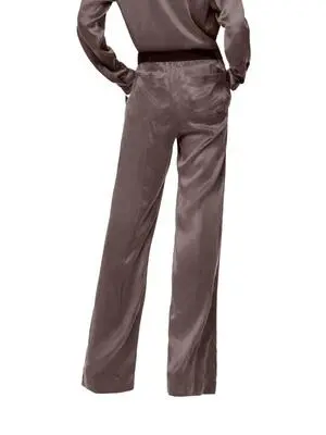TOM FORD Peach-feel Silk Satin Pj Pants - Black