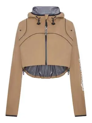 Balenciaga Techwear Cropped Jacket In Camel - Brown