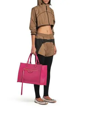 Balenciaga Techwear Cropped Jacket In Camel