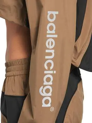 Balenciaga Techwear Cropped Jacket In Camel