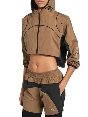 Balenciaga Techwear Cropped Jacket - Brown