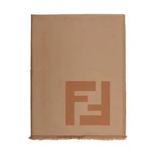 Fendi Macro Ff Motif Scarf - Brown