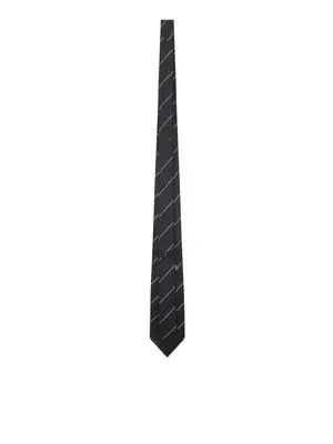 TOM FORD Silk Tie With Geometric Pattern