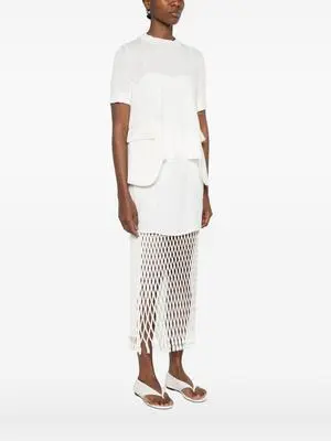 Sacai Wool And Cotton Blend T-shirt
