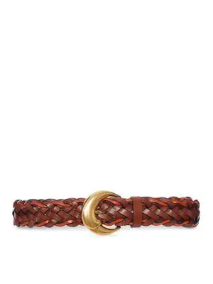 Etro Woven Leather Belt - Brown