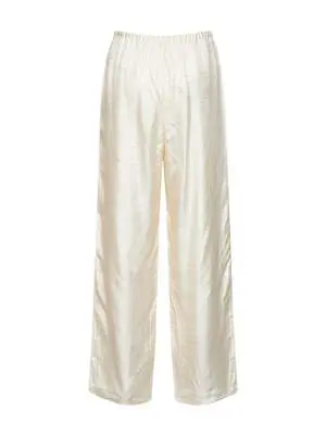 TOTEME Cream Monogram Silk Pj Trousers