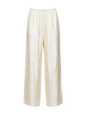 TOTEME Cream Monogram Silk Pj Trousers - Multicolor