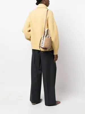 Chloé Woody Small Straw Bucket Bag - Multicolor