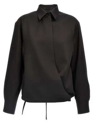 Valentino Garavani Techno Light Wool Shirt - Black