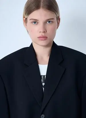 Balenciaga Cut-off Wool-blend Blazer
