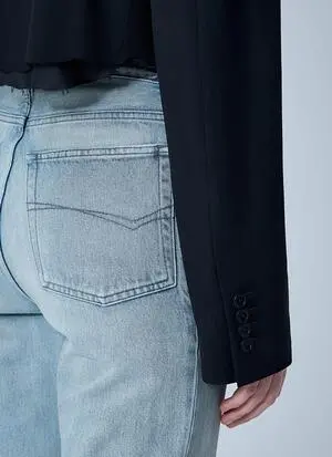 Balenciaga Cut-off Wool-blend Blazer