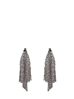 PACO RABANNE Rabanne Women Silver Chain Mail Pixel Flow Earrings