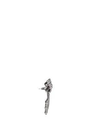 SELF-PORTRAIT Silver Crystal Bow Earrings