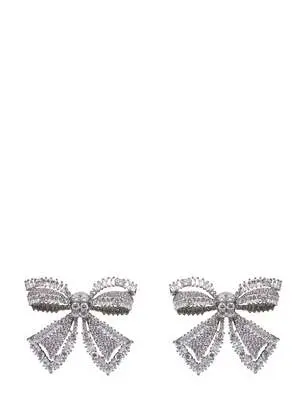 SELF-PORTRAIT Crystal Bow Earrings - Multicolor